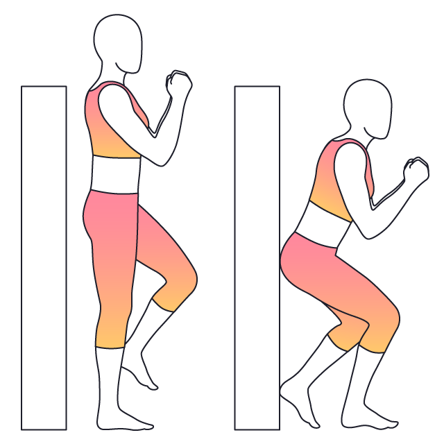 Physera - Single Leg Squat Wall Tap