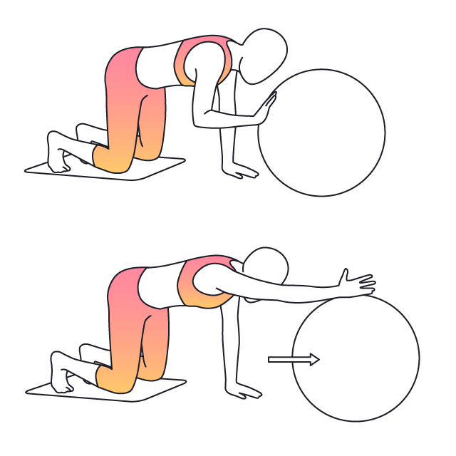 Latissimus Dorsi Ball Stretch